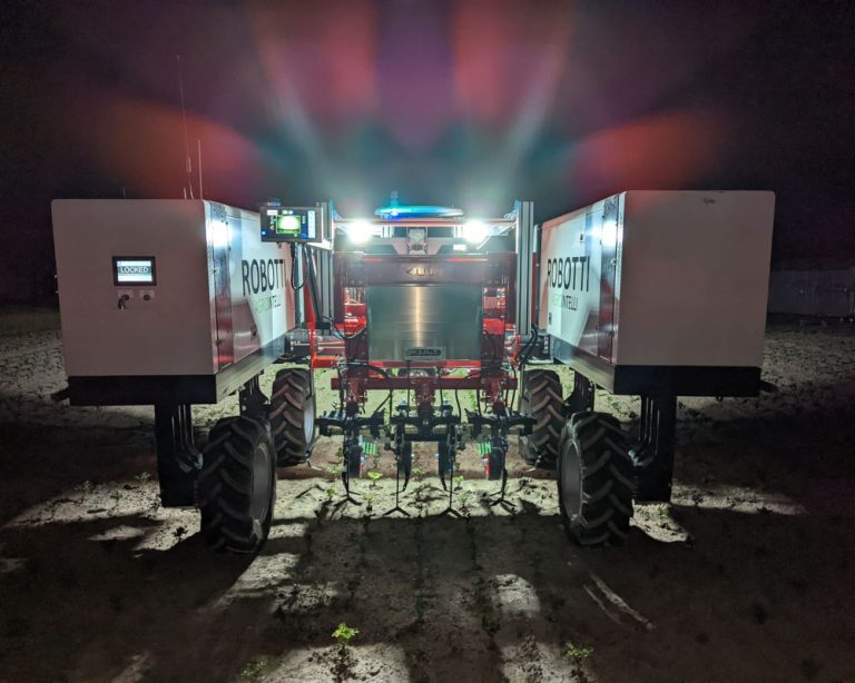 Frederick Hiam uses ROBOTTI to provide automated weeding of parsnips